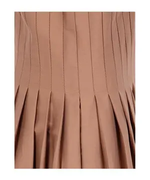 SEMICOUTURE Belted Pleated Maxi Dress