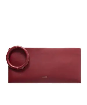 TOM FORD Leather Clutch With Hoop Handle