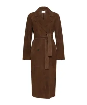 Marella Suede Belted Trench Coat