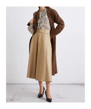 Marella Suede Belted Trench Coat