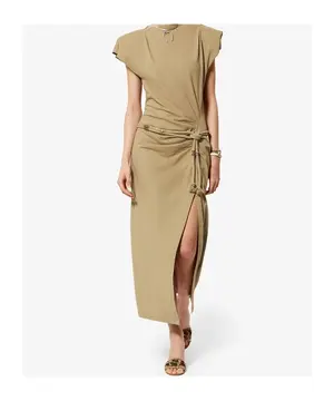 Isabel Marant Étoile Nadela Ruched Midi Dress - Nude
