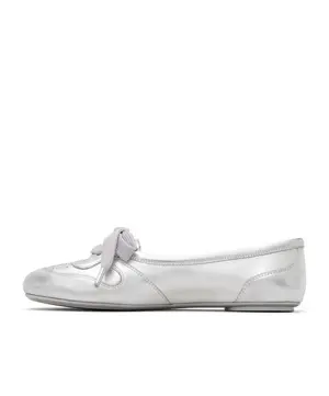 GIANVITO ROSSI Vault Ballet Flats - Silver