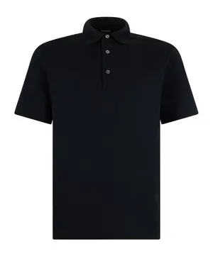 Zegna Classic Collar Short Sleeve Polo Shirt