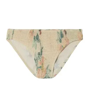 TOTEME Pleated Printed Bikini Bottom - Nude