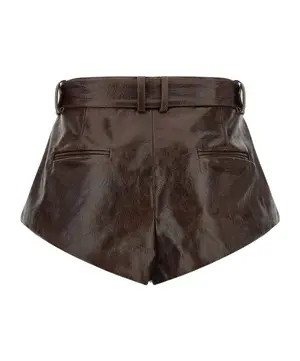 Magda Butrym Belted High-waist Wide-leg Shorts - Black