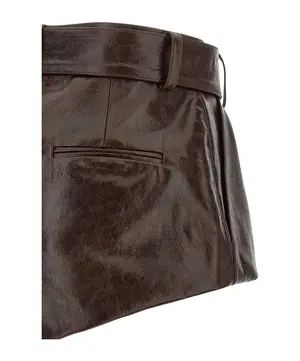 Magda Butrym Belted High-waist Wide-leg Shorts - Black