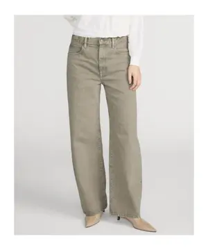 FRAME Wide Leg Jeans - Nude