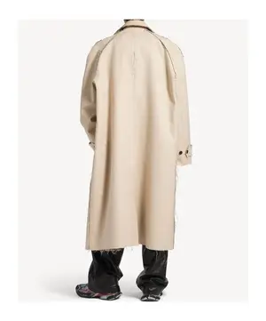 Balenciaga Raw Edge Carcoat - Beige