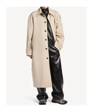 Balenciaga Raw Edge Carcoat - Beige