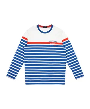 PAUL  SHARK Logo Striped Long-sleeved T-shirt