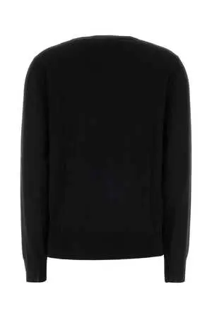 Valentino Garavani Vlogo Embroidery Crewneck Jumper - Black