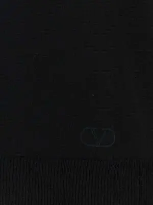 Valentino Garavani Vlogo Embroidery Crewneck Jumper - Black