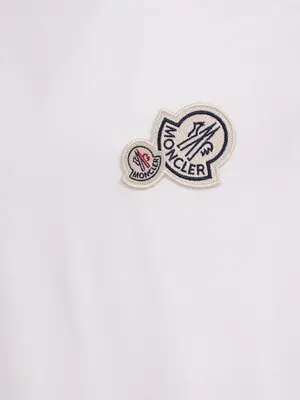 Moncler Double Logo Patch Cotton T-shirt - White