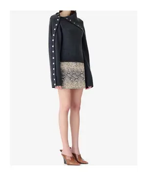 IRO PARIS Asymmetrical Wool Sweater With Stud Detail