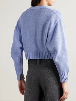 Proenza Schouler Sofia Cropped Cardigan - Light Blue