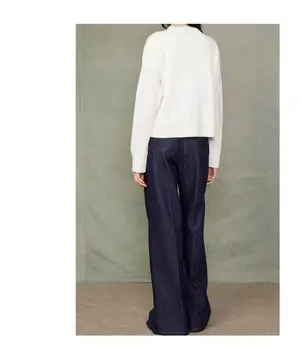 Officine Générale Cashmere Crew Neck Sweater - White