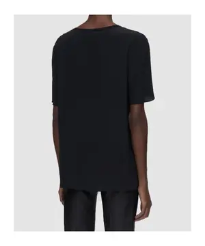 JOSEPH Rubin Ribbed Neckline Top - Black