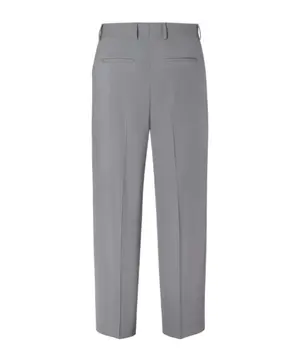 Fendi Gray Wool Gabardine Tailored Pants - Grey