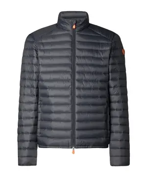 SAVE THE DUCK Long-sleeved Puffer Jacket With Stand Collar - Black