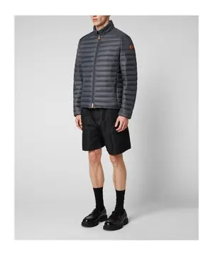 SAVE THE DUCK Long-sleeved Puffer Jacket With Stand Collar - Black
