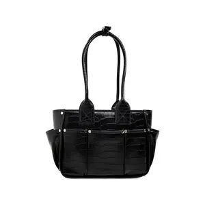 GANNI Crocodile-effect Studded Tote Bag