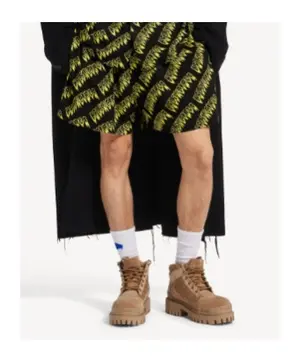 Balenciaga Logo Printed Elastic Waist Shorts