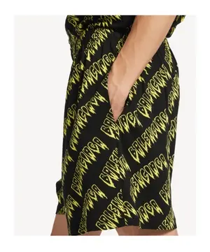 Balenciaga Logo Printed Elastic Waist Shorts