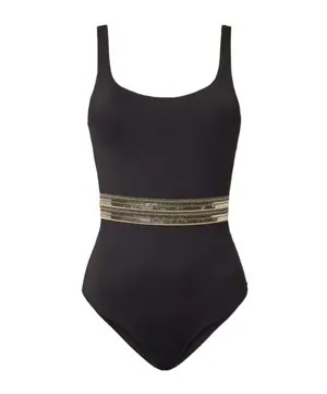 TWINSET Embellished One-piece Swimsuit With Square Neckline And V-back