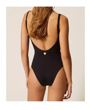 TWINSET Embellished One-piece Swimsuit With Square Neckline And V-back