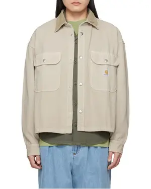 Carhartt Work In Progress Prescott Canvas Shirt Jacket - String Leather