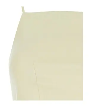 SEMICOUTURE Linen Cut-out Camisole Top - Yellow
