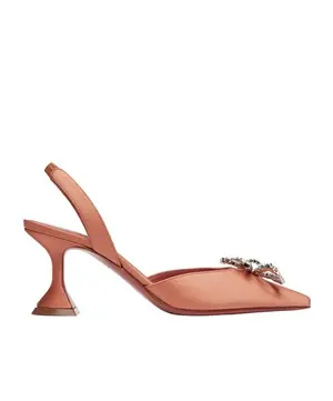 Amina Muaddi Rosie Sling 70 Pointed-toe High-heeled Sandals - Pink