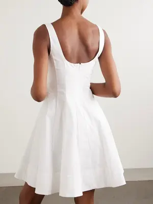 Staud Wells Mini Dress - White