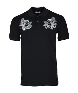 Alexander McQueen Skull Embroidered Polo Shirt