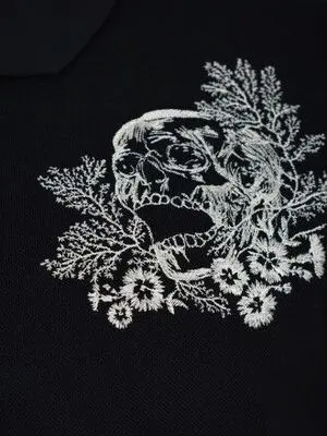 Alexander McQueen Skull Embroidered Polo Shirt