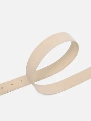 Pinko Lovebird Metal Buckle Belt - Nude