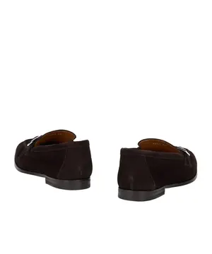 DOUCAL'S Buckled Suede Loafers - Black