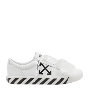 Off-White Vulcanized Low-top Sneakers With Lace-up Closure - White