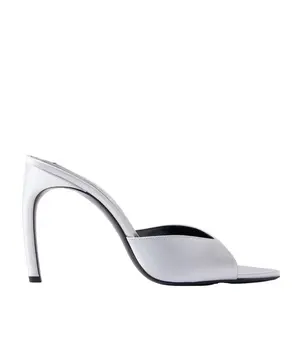 Victoria Beckham Harlow Open-toe Sandals In Silver Satin
