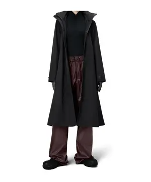 Rains Suva Vision Softshell A-line Hooded Raincoat - Black