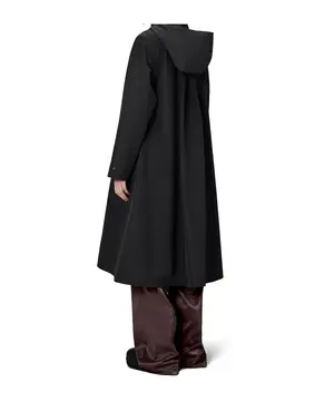 Rains Suva Vision Softshell A-line Hooded Raincoat - Black