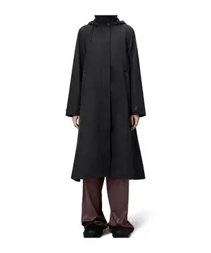 Rains Suva Vision Softshell A-line Hooded Raincoat - Black