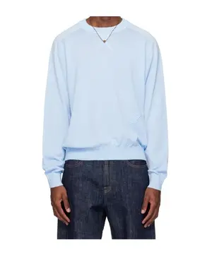 Jacquemus Logo Embroidered Round Neck Long Sleeve Top