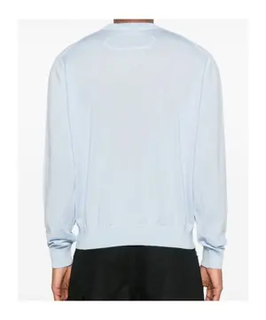 Jacquemus Logo Embroidered Round Neck Long Sleeve Top