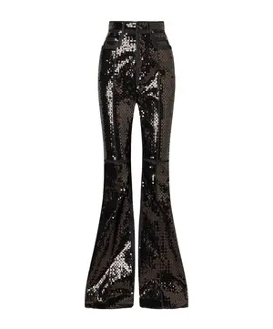 Rick Owens Sequined High-rise Bootcut Jeans