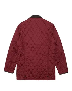 FERRAGAMO Quilted Jacket With Leather Trim - Red