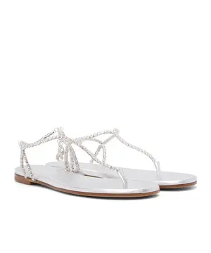 GIANVITO ROSSI Eternity Flip-flop Sandals - Silver