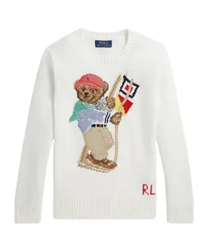 Ralph Lauren Polo Bear Cotton Jumper - White