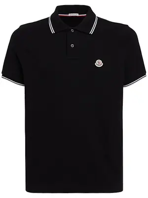 Men's Moncler Black Polos