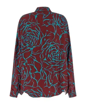 Dries Van Noten Floral Print Long Sleeve Shirt